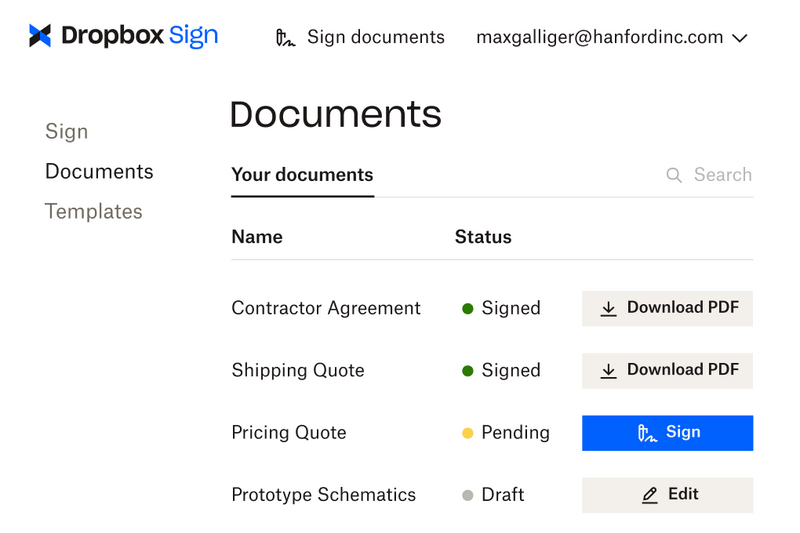Document Management Software | Dropbox Sign - Dropbox Sign